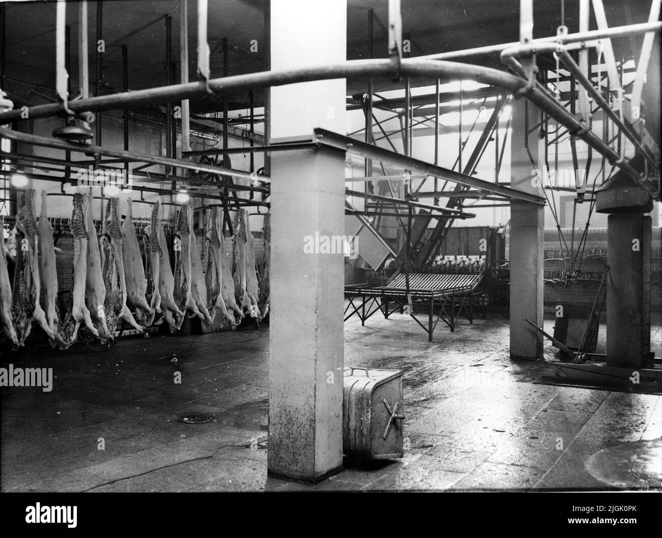 Interior slaughterhouse Black and White Stock Photos & Images - Alamy