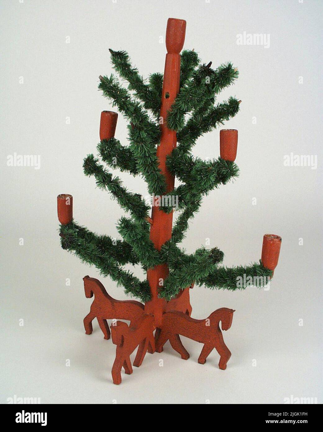 Julträd Christmas tree of wood. Eighty center stake with four light ...