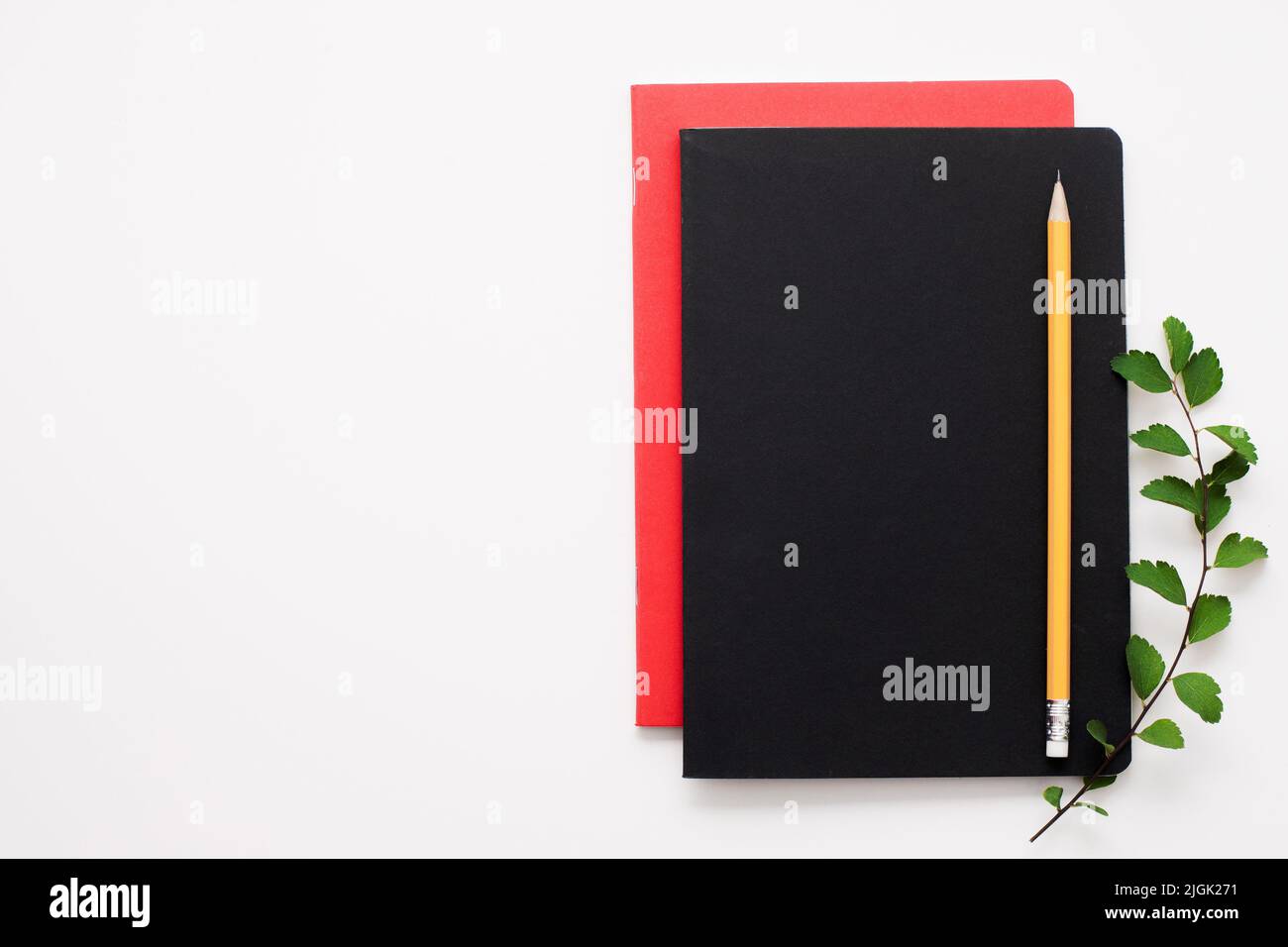 Set of notebooks on white background, free space Stock Photo - Alamy