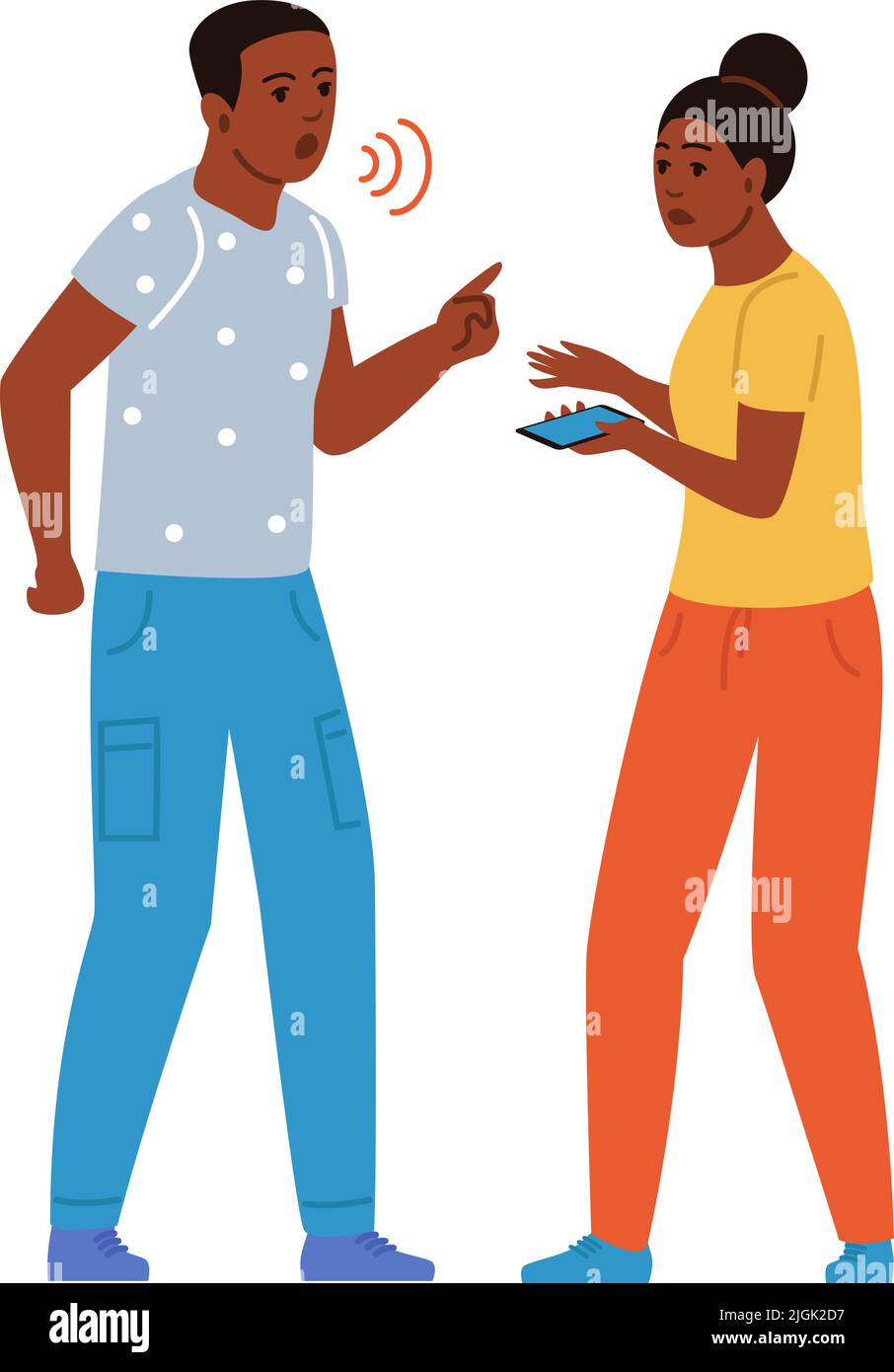 Couple disagreement talk. Negative problem discussion concept Stock ...