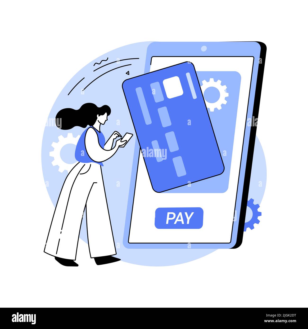 Making payments online isolated cartoon vector illustrations Stock ...