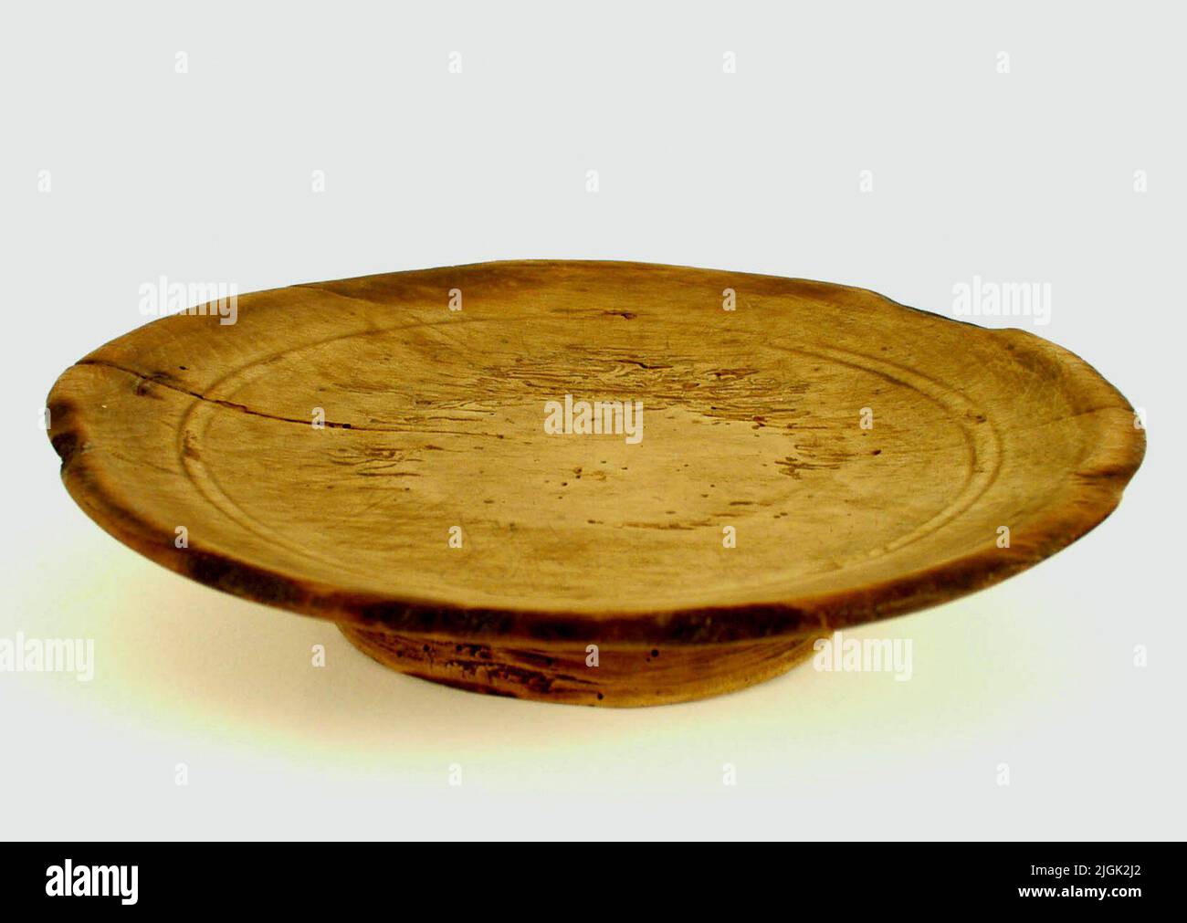 Fat Butter or sleeping dish. Turned wooden barrels on foot. Made of a ...