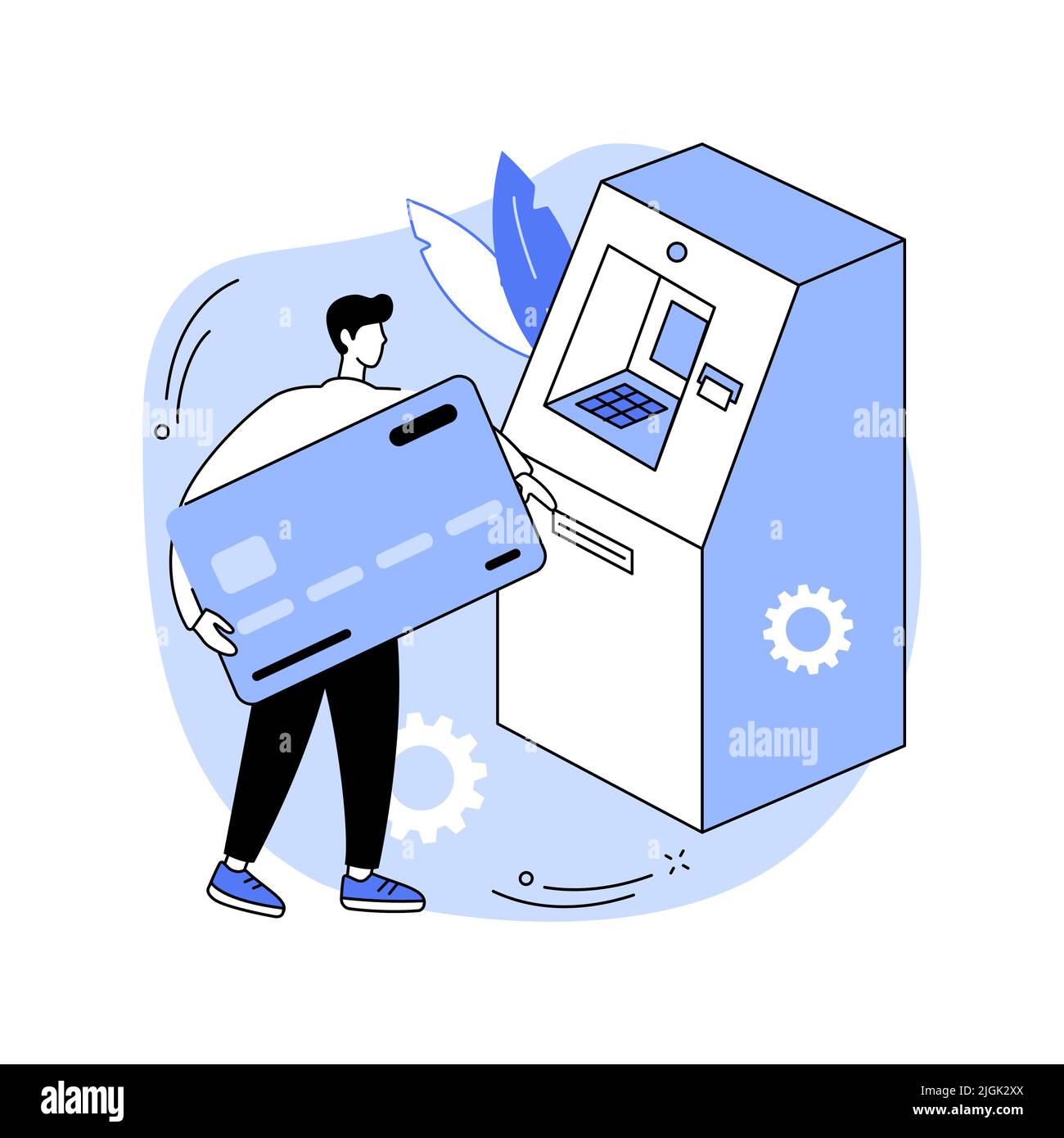 Use ATM isolated cartoon vector illustrations Stock Vector Image & Art ...