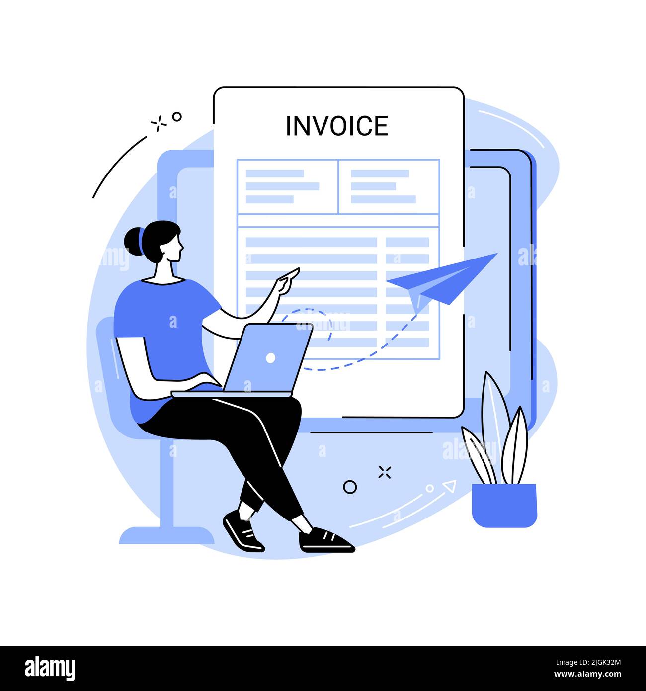Fill out an invoice isolated cartoon vector illustrations Stock Vector ...