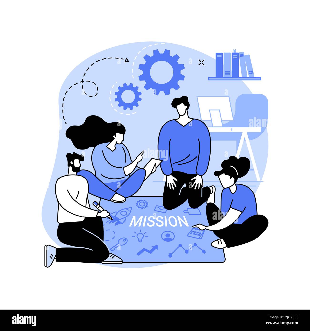 Business mission isolated cartoon vector illustrations Stock Vector ...