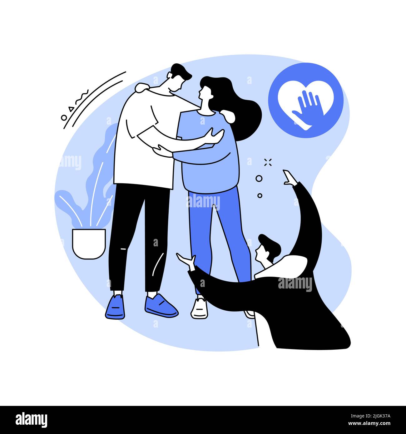 Recovery coach isolated cartoon vector illustrations Stock Vector Image ...