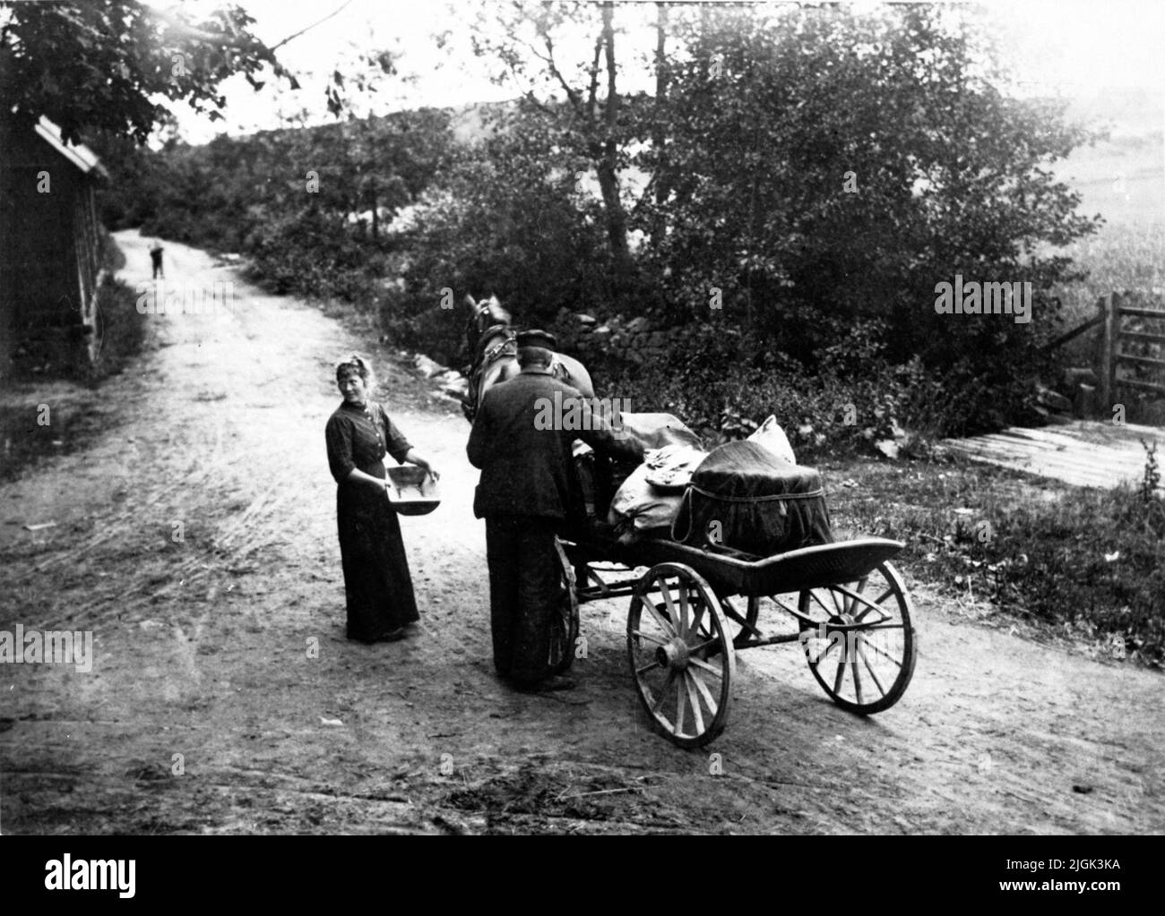 Wooden horse road Black and White Stock Photos & Images - Alamy