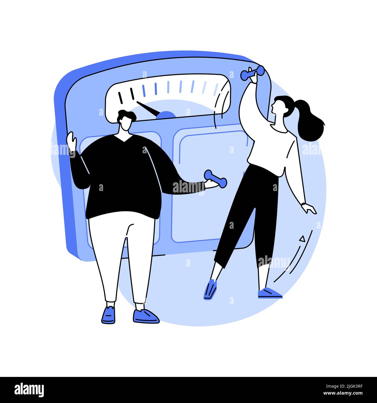 Physical activity coach isolated cartoon vector illustrations Stock ...