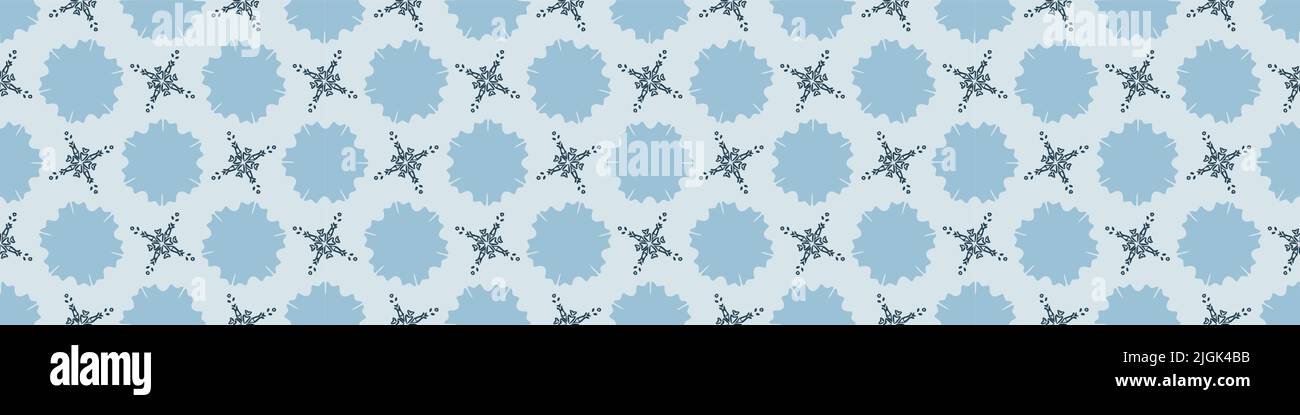 Christmas frozen snowflake seamless vector border. Masculine winter ...