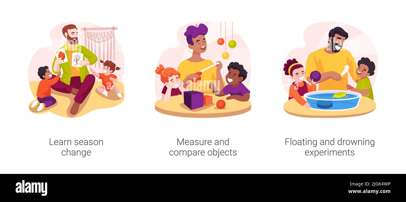 Thinking skills development isolated cartoon vector illustration set ...