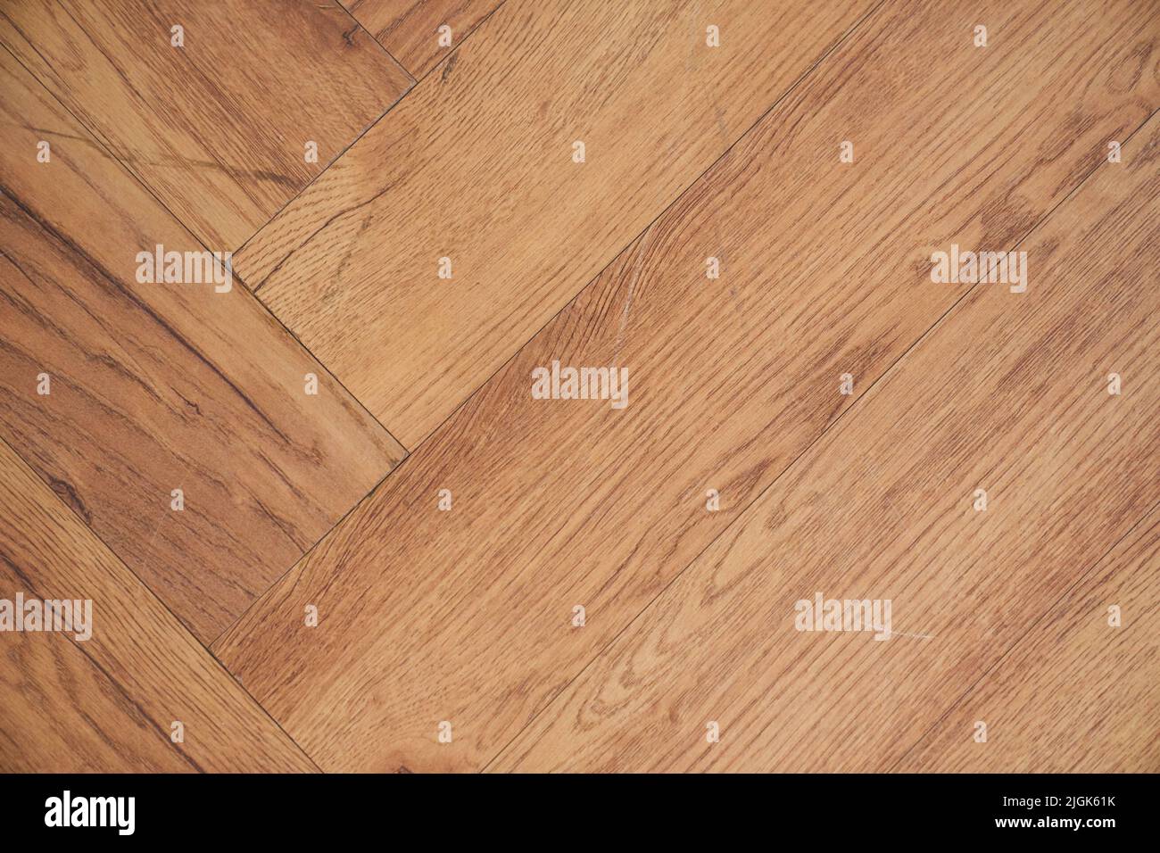 Oak parquet, interior floor, top view with copy space, wooden board ...