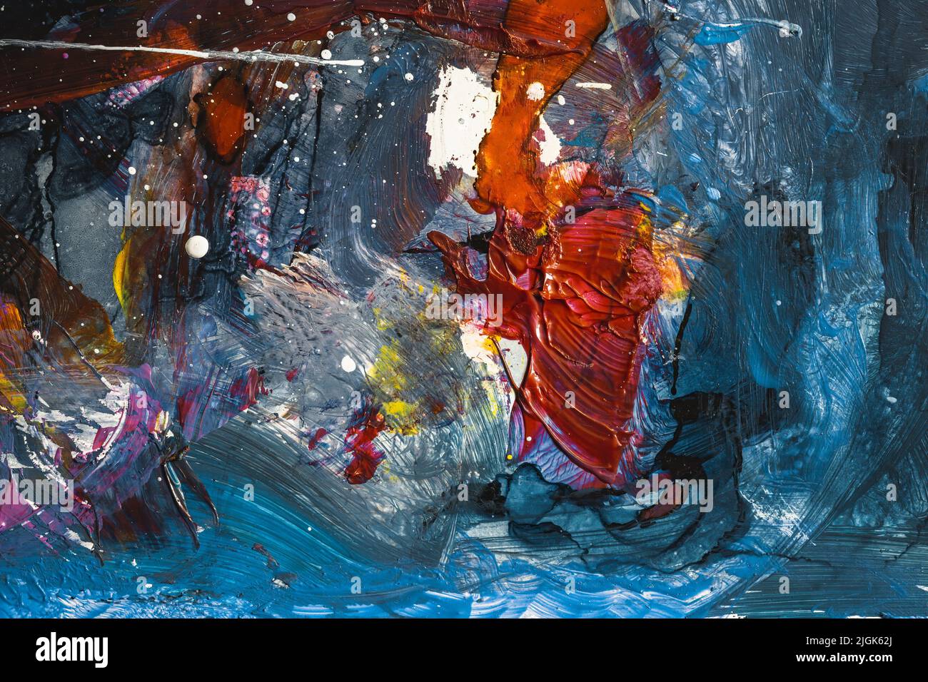 Hand painted Abstract background with impasto textures. Oil and acrylic ...