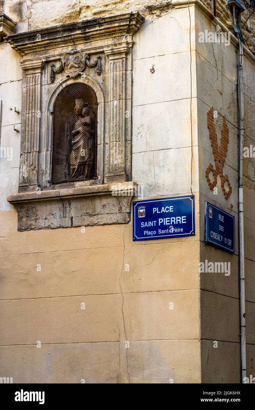 MifaMosa Place Saint Pierre, Avignon, France. The French artist peppers ...