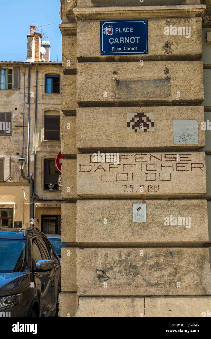 Space Invaders Avignon, France Stock Photo - Alamy