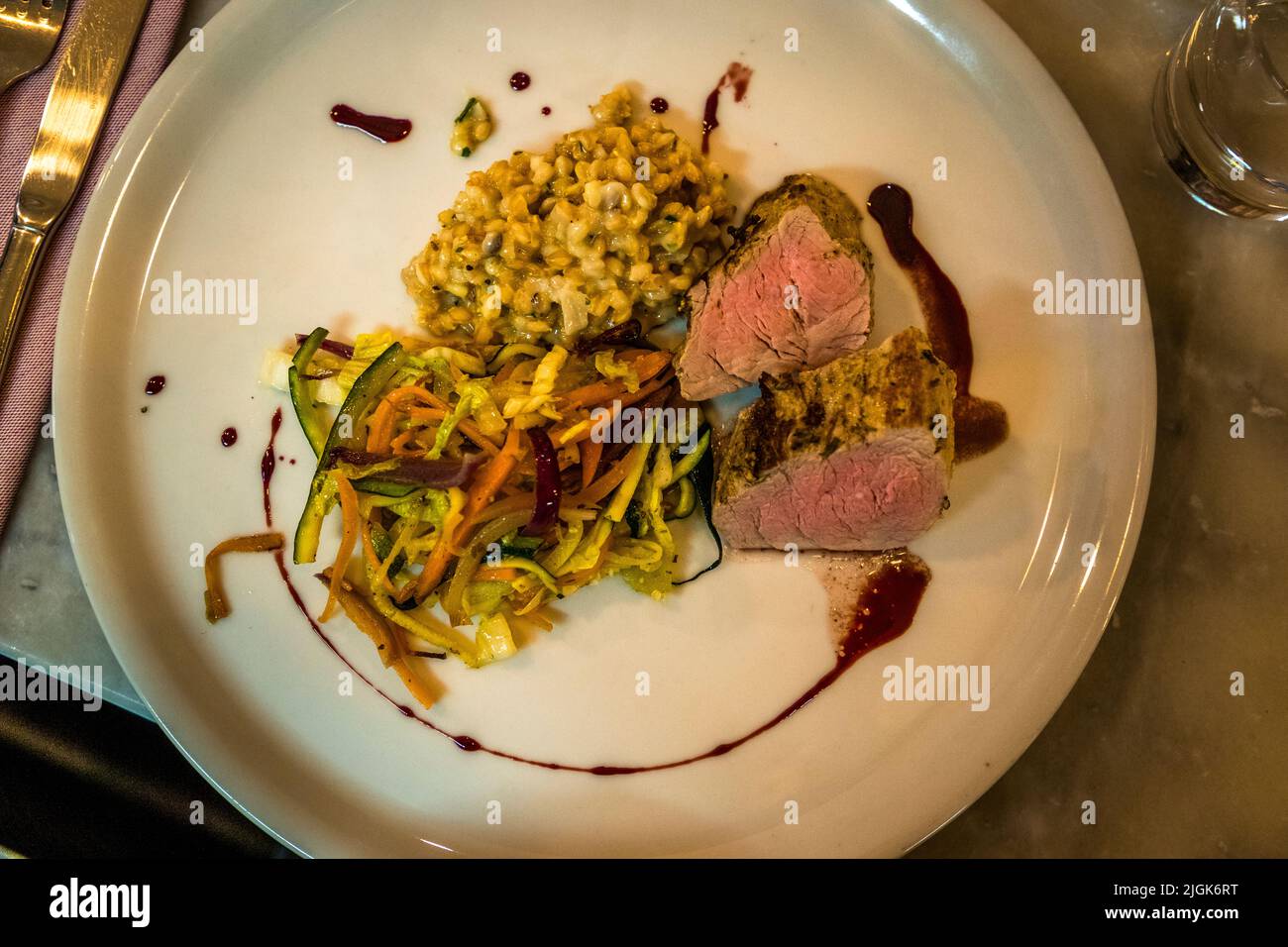 Cooking workshop in the market hall of Avignon, France Stock Photo - Alamy