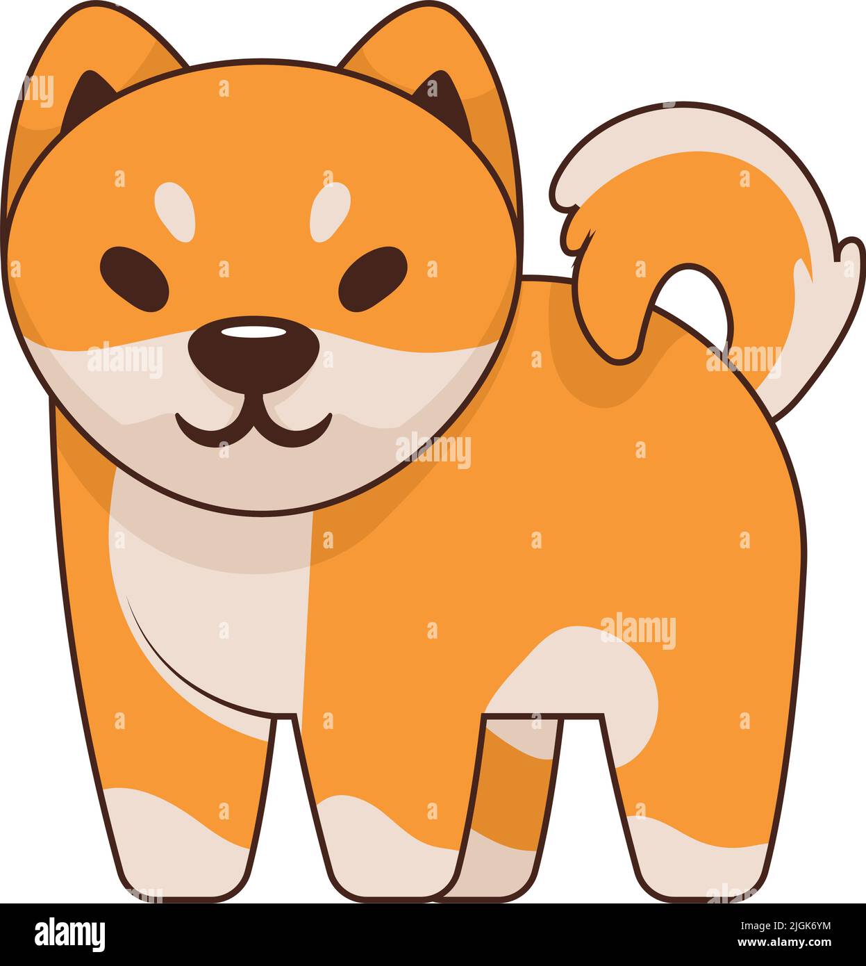 shiba inu standing character Stock Vector Image & Art - Alamy