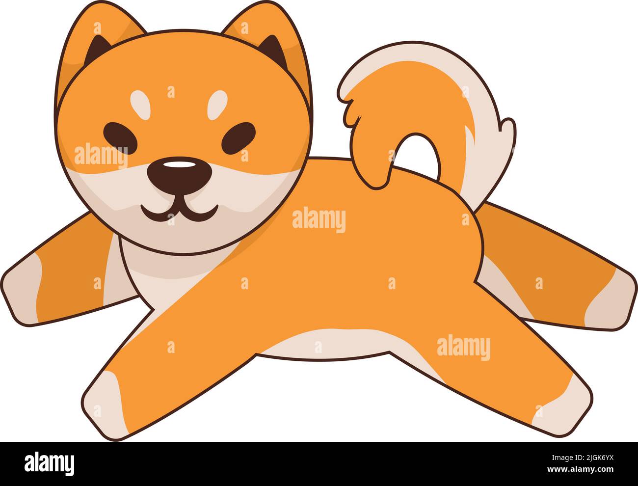 shiba inu jumping character Stock Vector Image & Art - Alamy