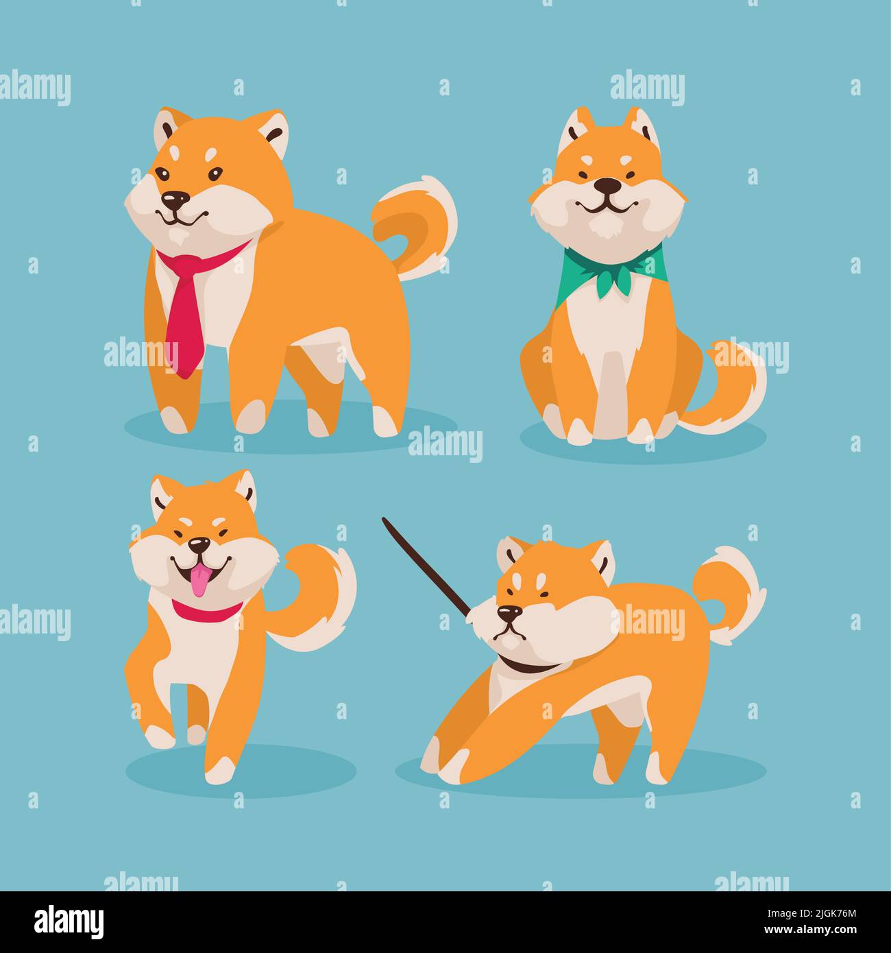 four shiba inu icons Stock Vector Image & Art - Alamy