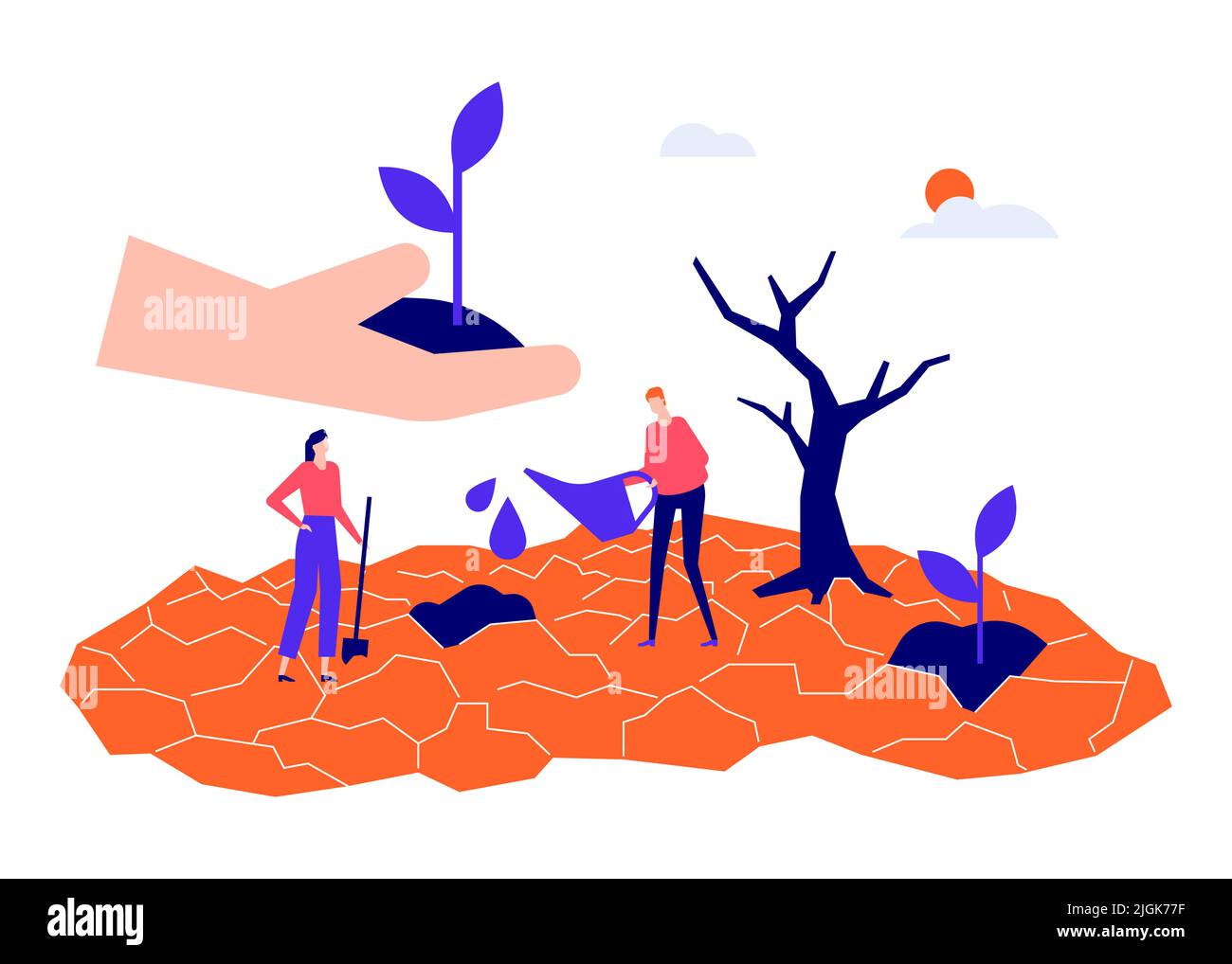 Farmer crop damage Stock Vector Images - Alamy