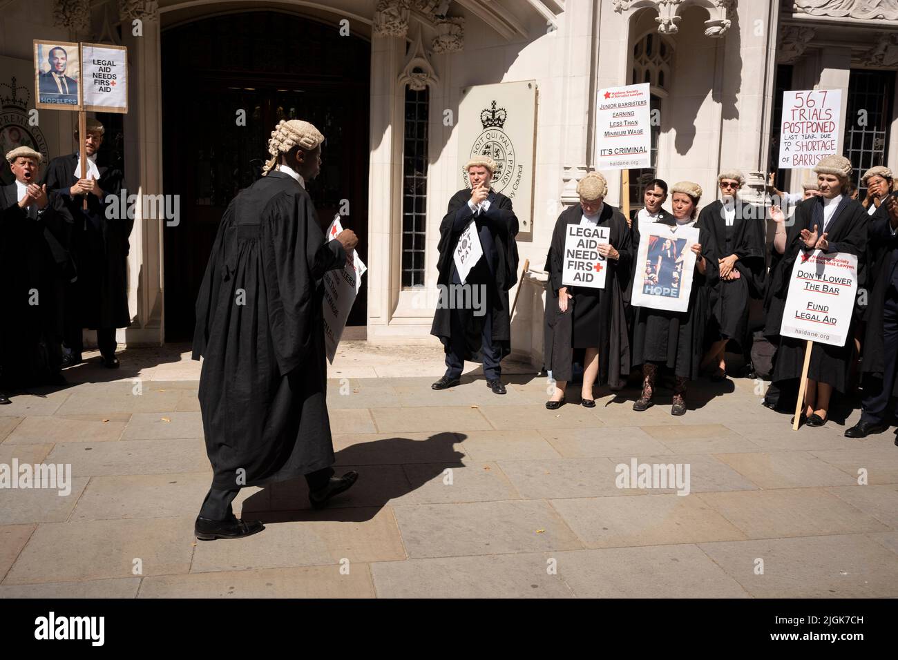 Junior Barrister Leon Lynch of 25 Bedford Chambers is applauded after ...