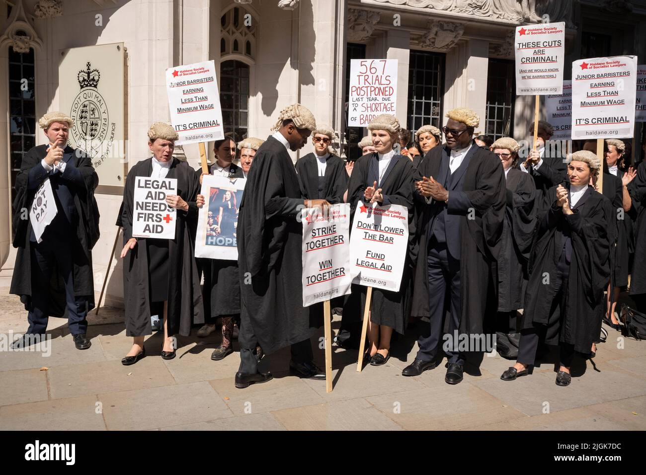 Junior Barrister Leon Lynch of 25 Bedford Chambers is applauded after ...