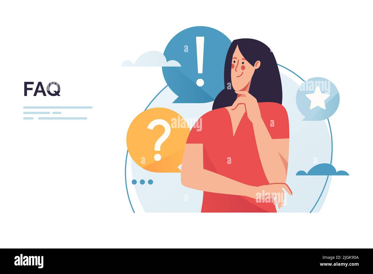 Vector illustration on the subject of customer online communication ...