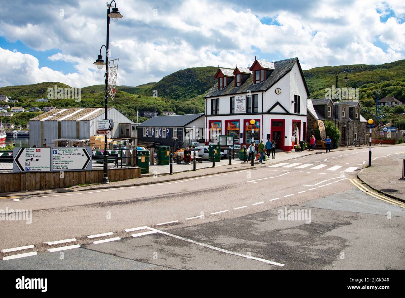 Mallaig High Street, Scottish Highlands Stock Photo - Alamy