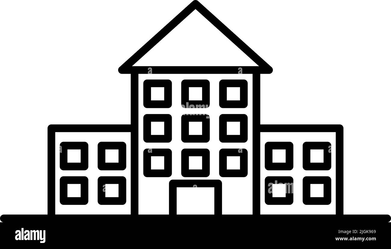 building icon. Simple thin line, outline vector of Buildings icons for UI and UX, website or ...