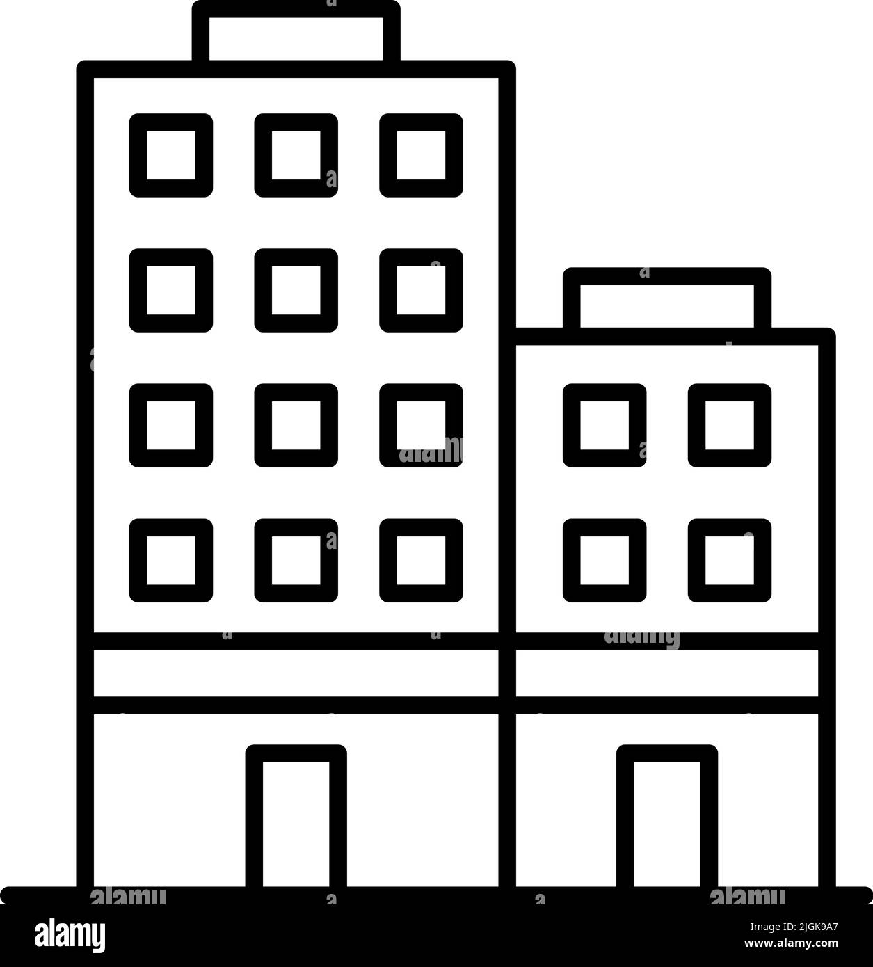 building icon. Simple thin line, outline vector of Buildings icons for UI and UX, website or ...