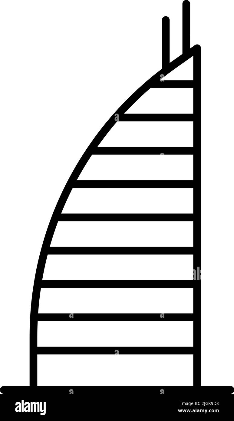 building icon. Simple thin line, outline vector of Buildings icons for UI and UX, website or ...