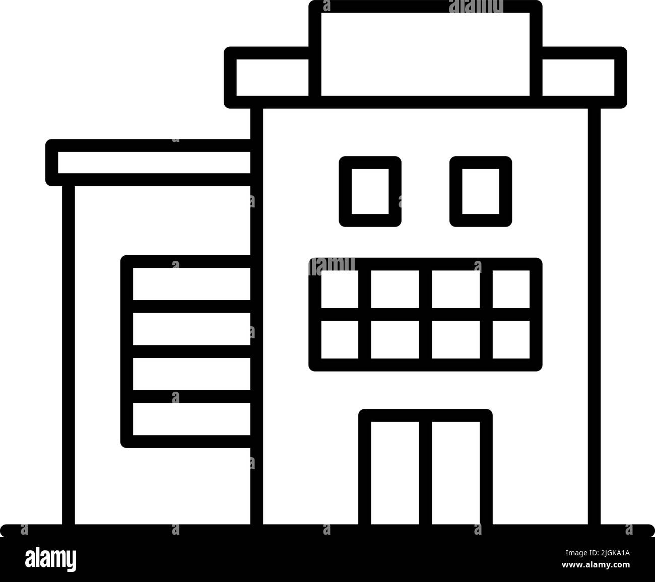 building icon. Simple thin line, outline vector of Buildings icons for ...
