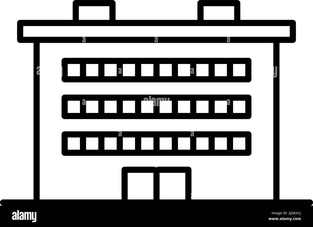 building icon. Simple thin line, outline vector of Buildings icons for UI and UX, website or ...