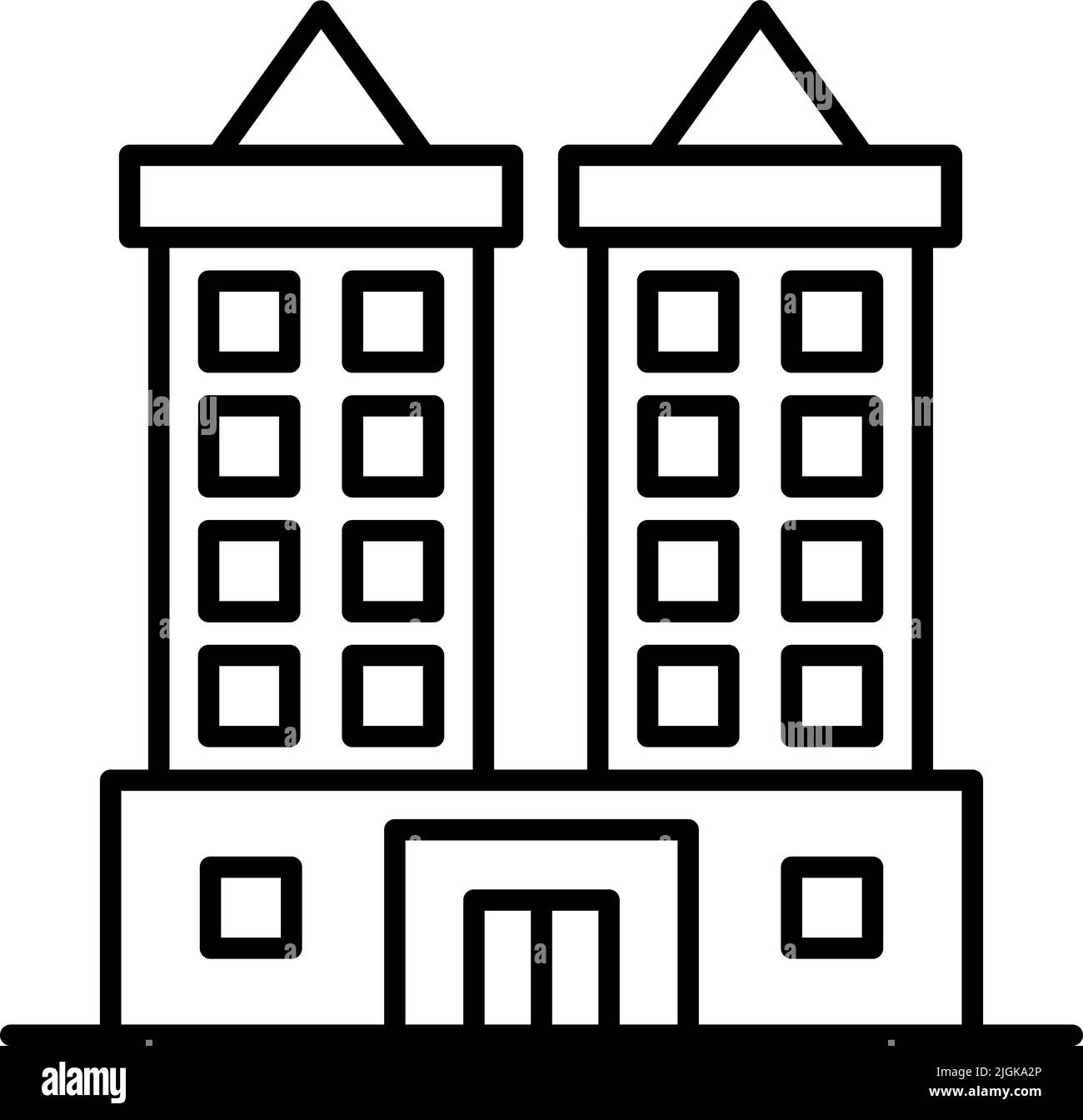 building icon. Simple thin line, outline vector of Buildings icons for UI and UX, website or ...