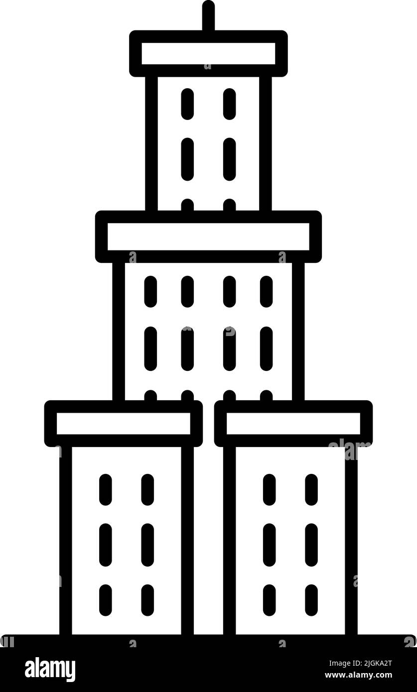 building icon. Simple thin line, outline vector of Buildings icons for UI and UX, website or ...