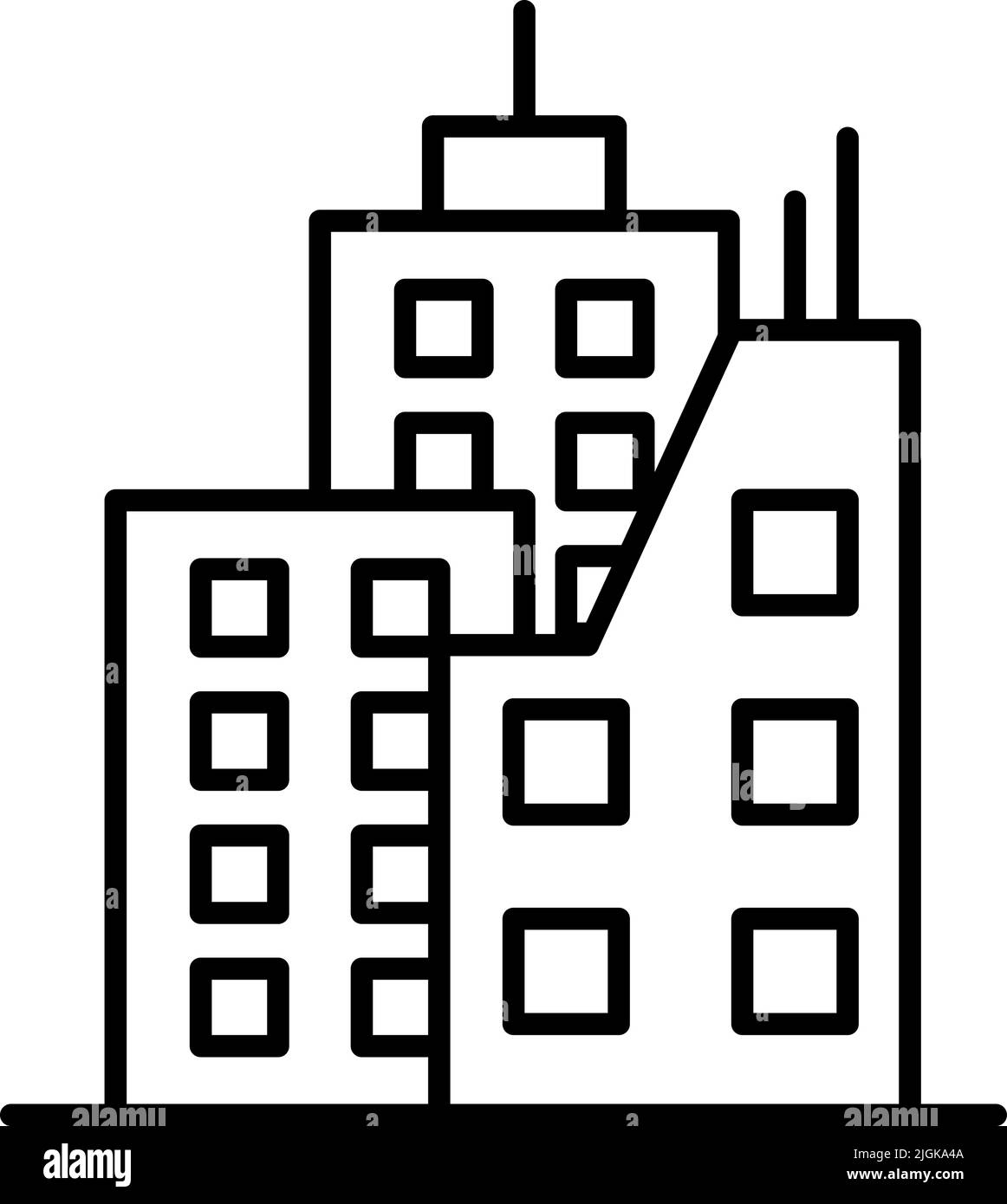 building icon. Simple thin line, outline vector of Buildings icons for UI and UX, website or ...
