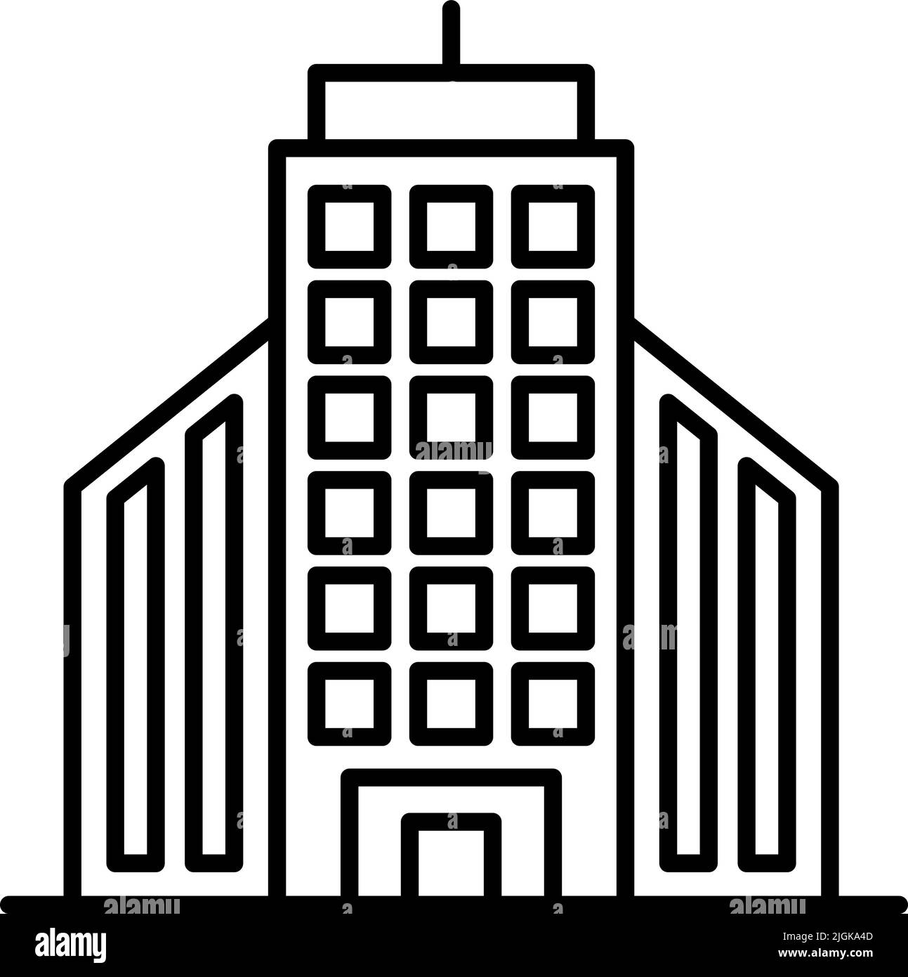 building icon. Simple thin line, outline vector of Buildings icons for ...