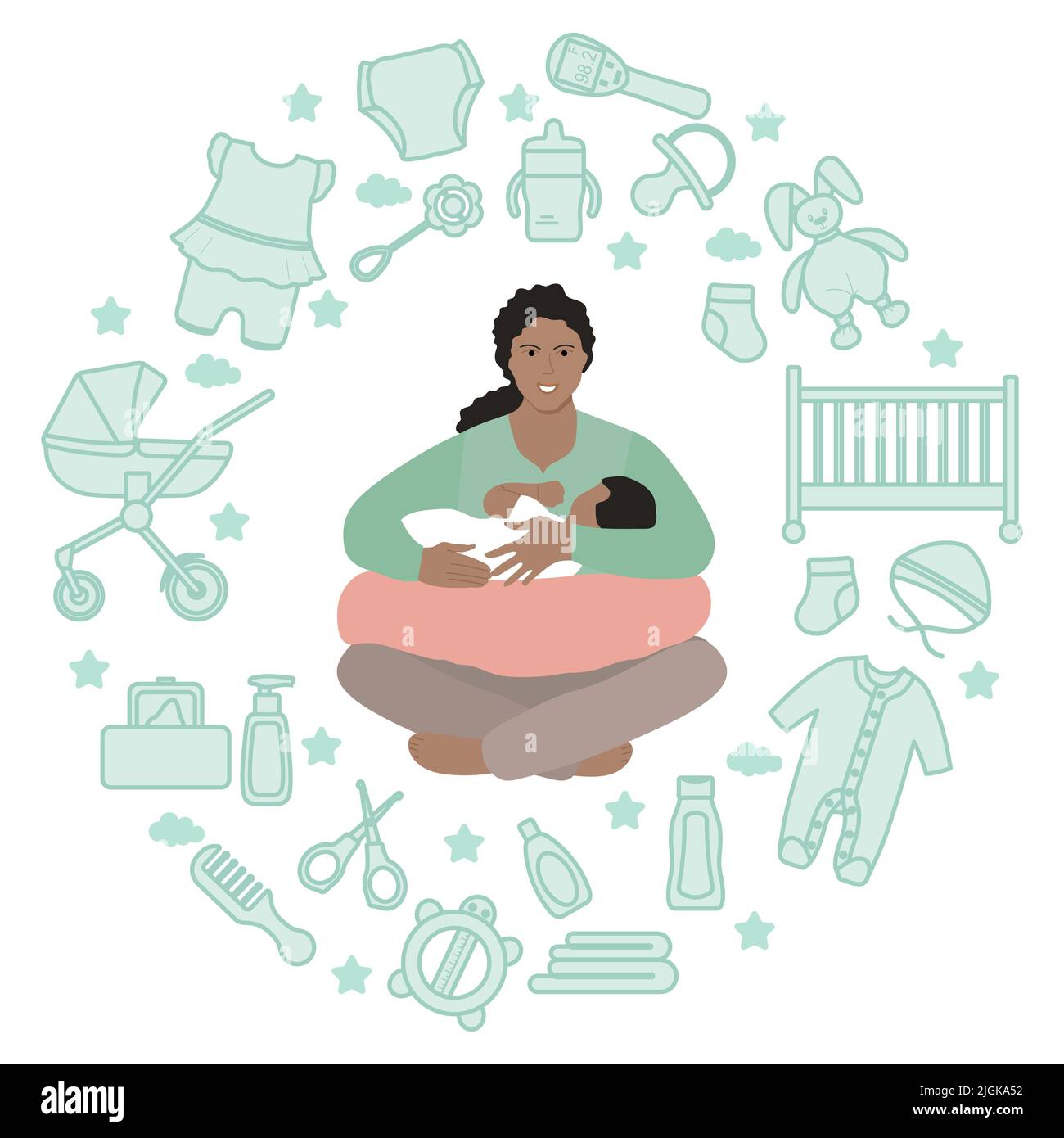 Mothers nursing Stock Vector Images - Alamy