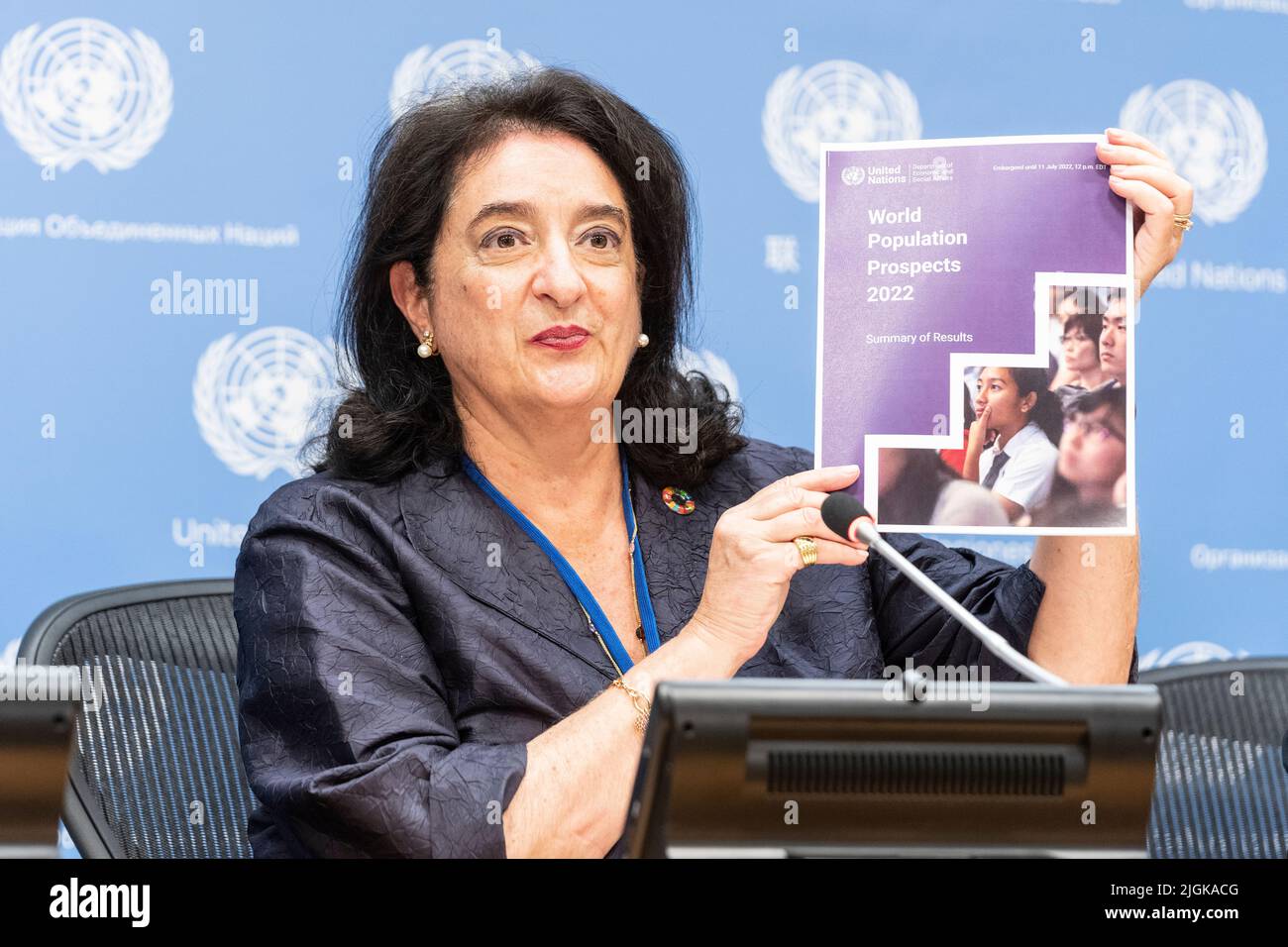 New York, NY - July 11, 2022: Maria-Francesca Spatolisano holds report ...