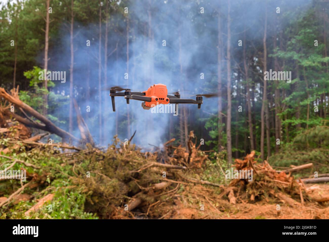 Drones are being used by fire services to monitor the fire as it moves ...