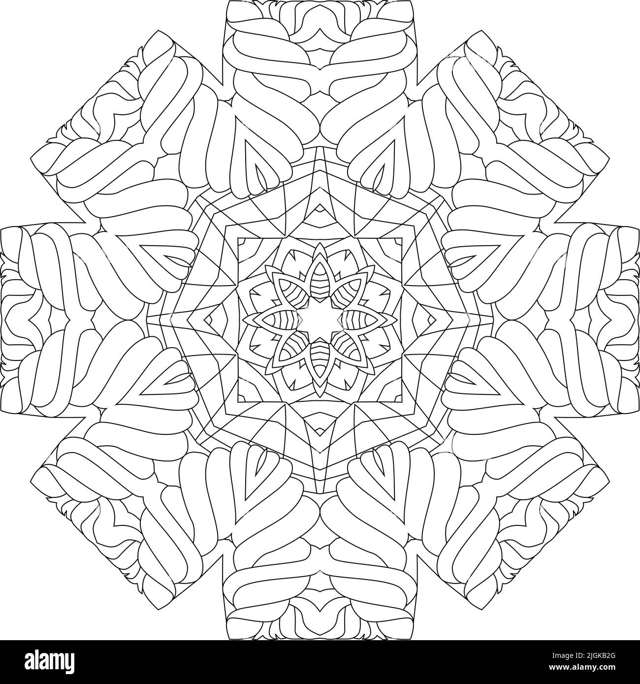 Vector Adult Coloring Book Textures. Hand-painted art design. Adult ...