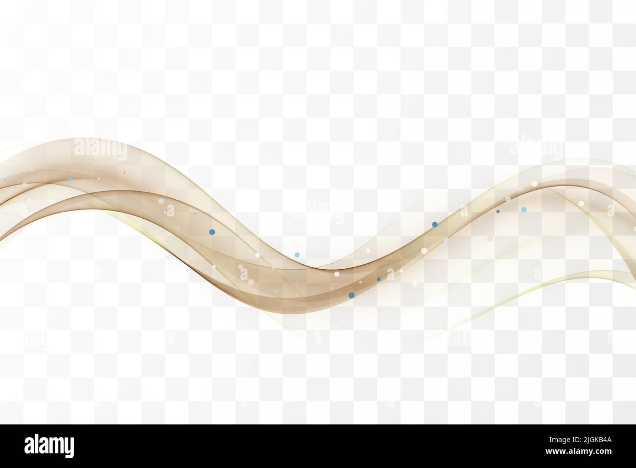 Abstract vector background of a transparent brown long wave on a ...