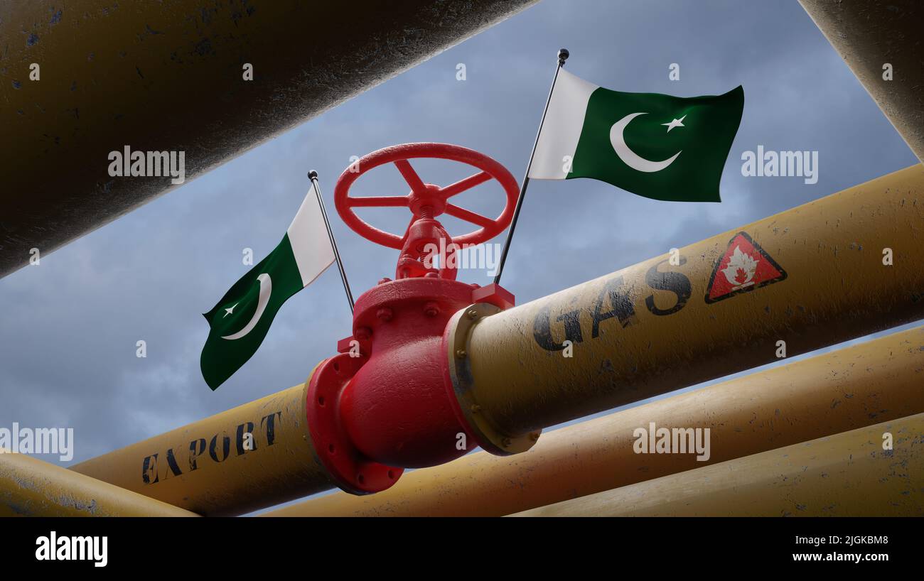 Pipeline with flags pakistan hi-res stock photography and images - Alamy