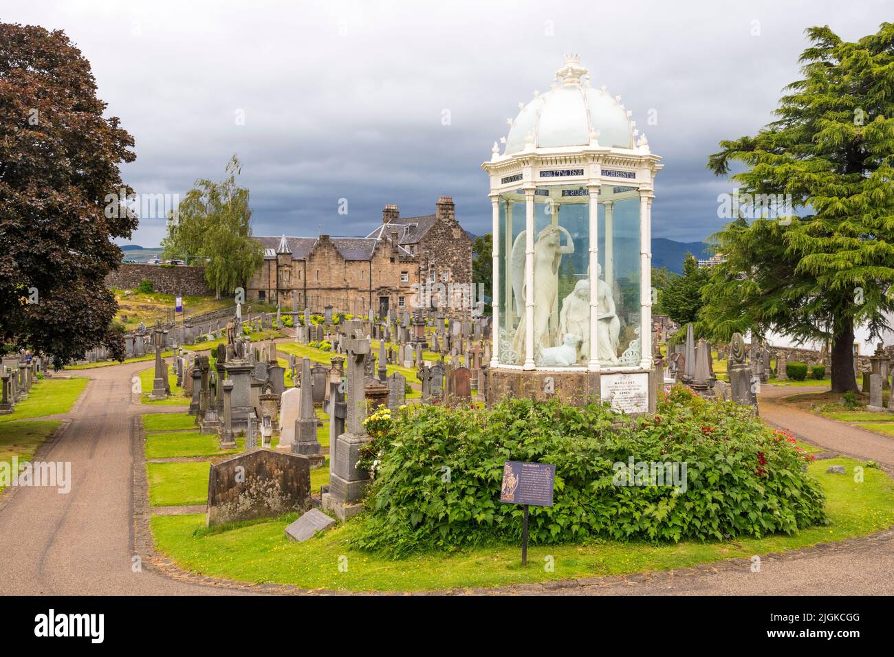 The Martyrs' Monument in The Old Town Cemetery, Stirling. Marble group ...