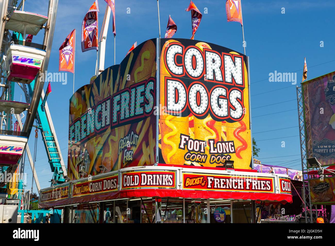 Generic carnival food vender at fair in small town Stock Photo - Alamy