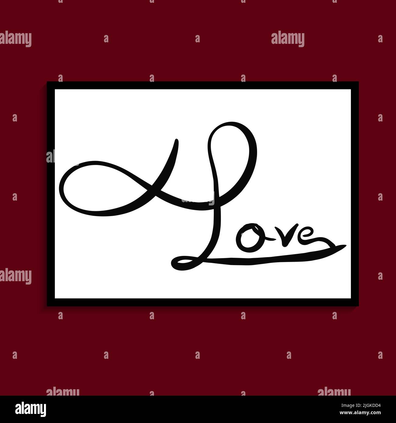 Infinity sign love lettering. Hand drawn modern calligraphy. Perfect ...