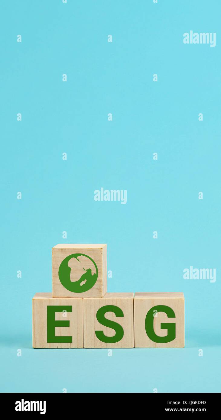 ESG concept of environmental, social and governance. ESG Words on a ...