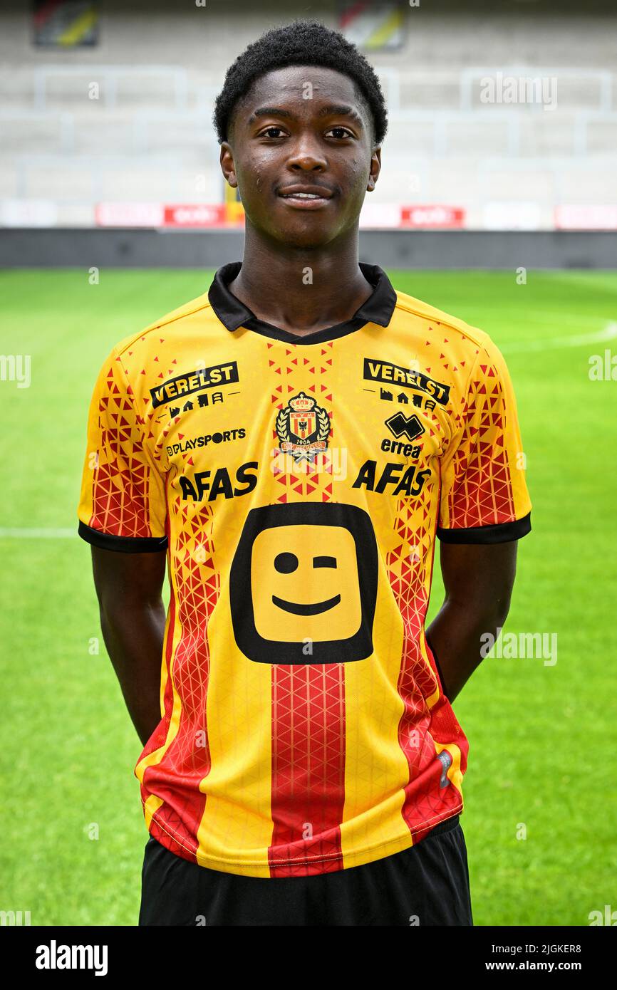 Mechelen's Dirk Asare poses for the photographer, at the 2022-2023 ...