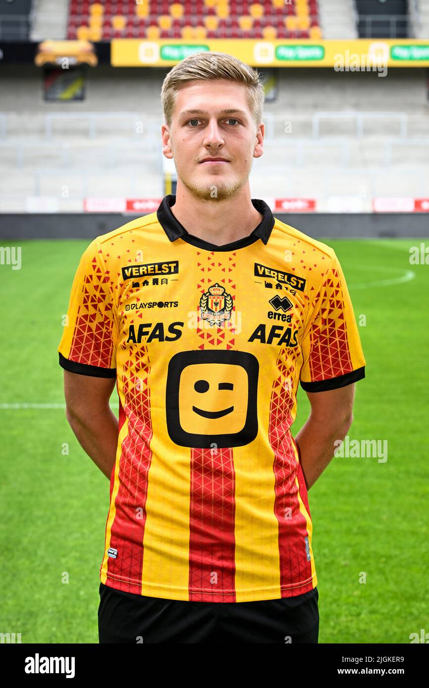 Mechelen's Bas Van Den Eynden poses for the photographer, at the 2022 ...