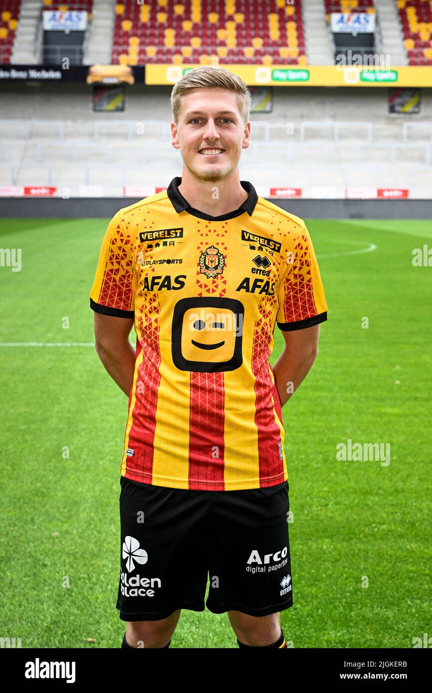 Mechelen's Bas Van Den Eynden poses for the photographer, at the 2022 ...