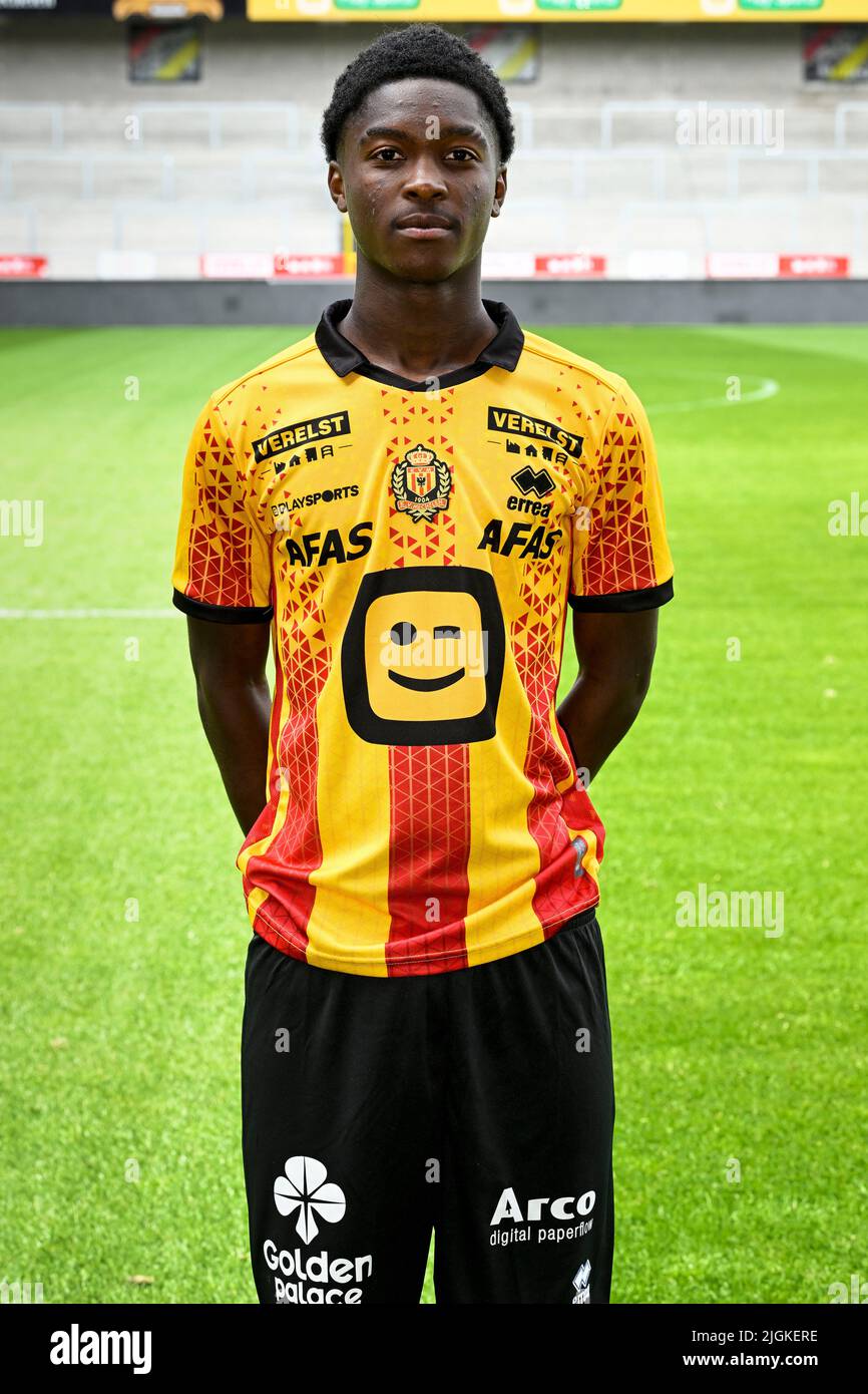 Mechelen's Dirk Asare poses for the photographer, at the 2022-2023 ...